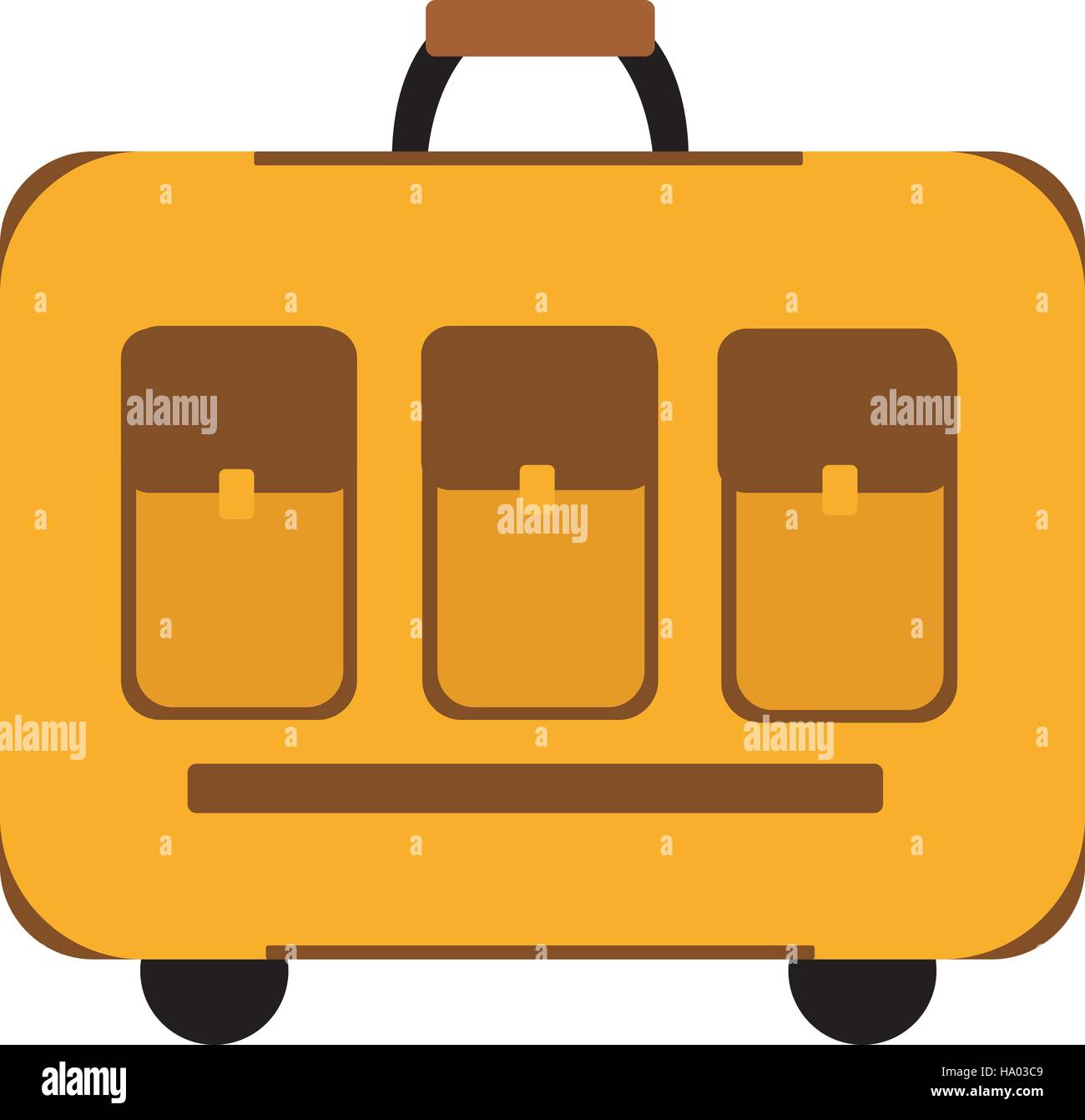 Travel Suitcase icon flat style. Classic with a handle. Luggage ...