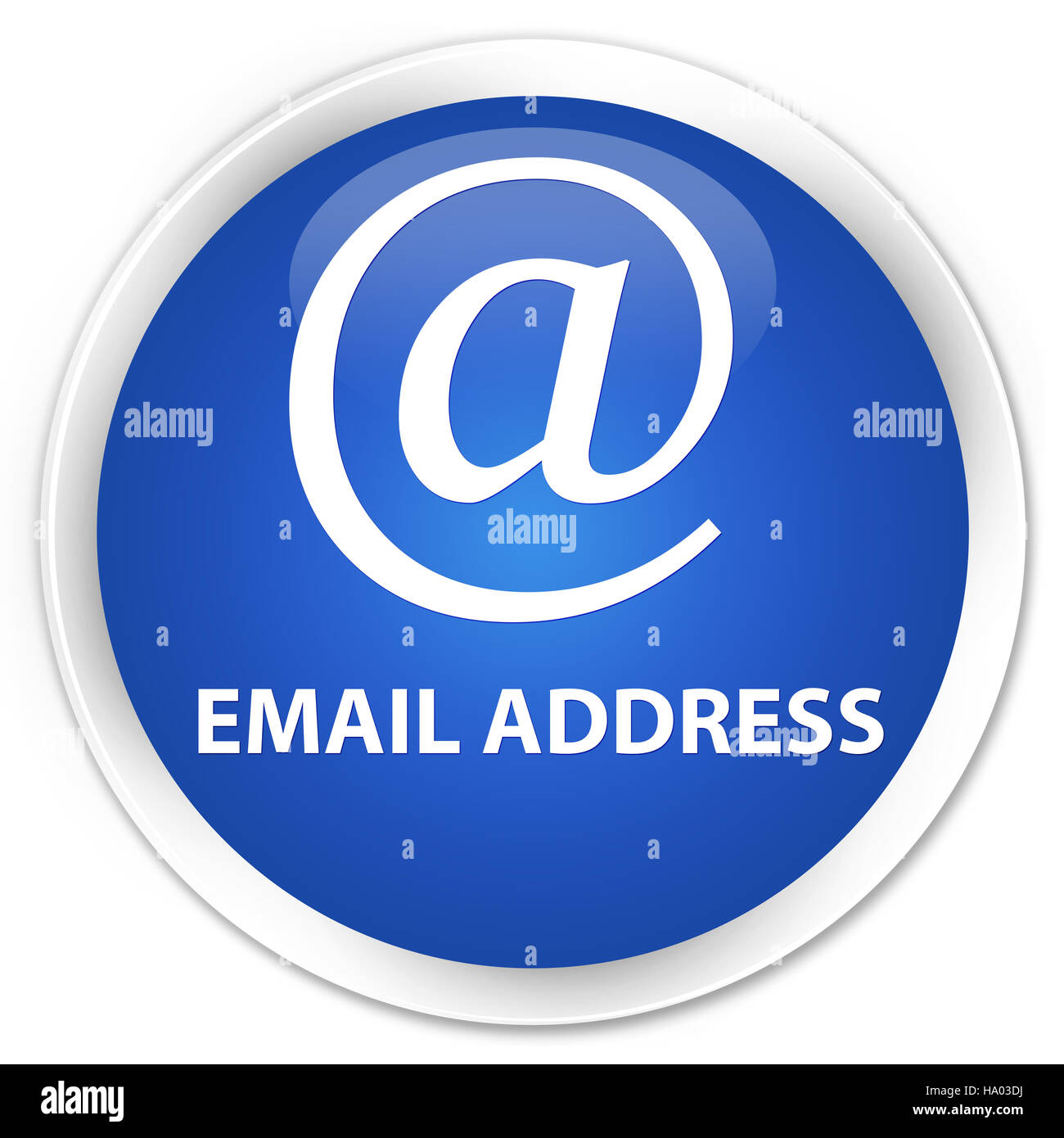 Email address isolated on premium blue round button abstract ...