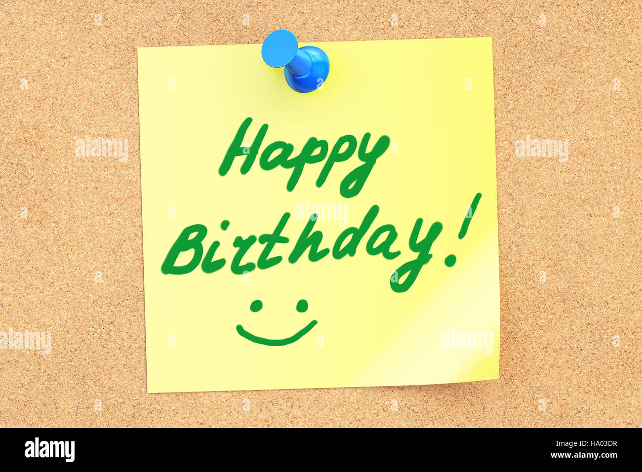 Happy birthday sticky note on High Resolution Stock Photography and ...