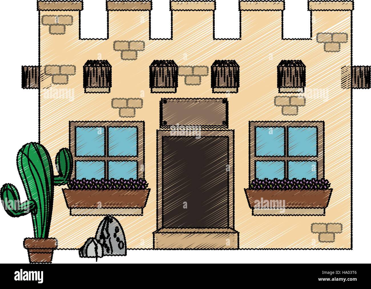 Isolated mexican building design Stock Vector Image & Art - Alamy