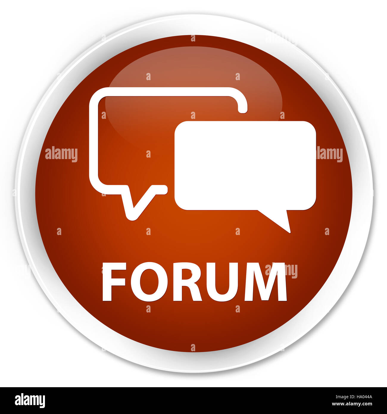 Forum isolated on premium brown round button abstract illustration ...