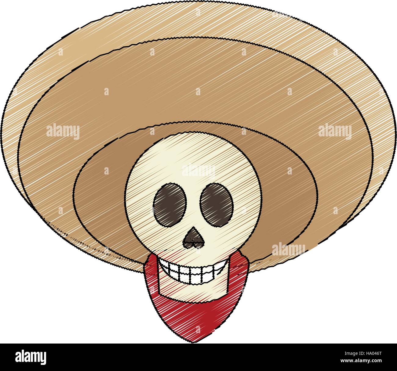 Isolated mexican male skull design Stock Vector Image & Art - Alamy
