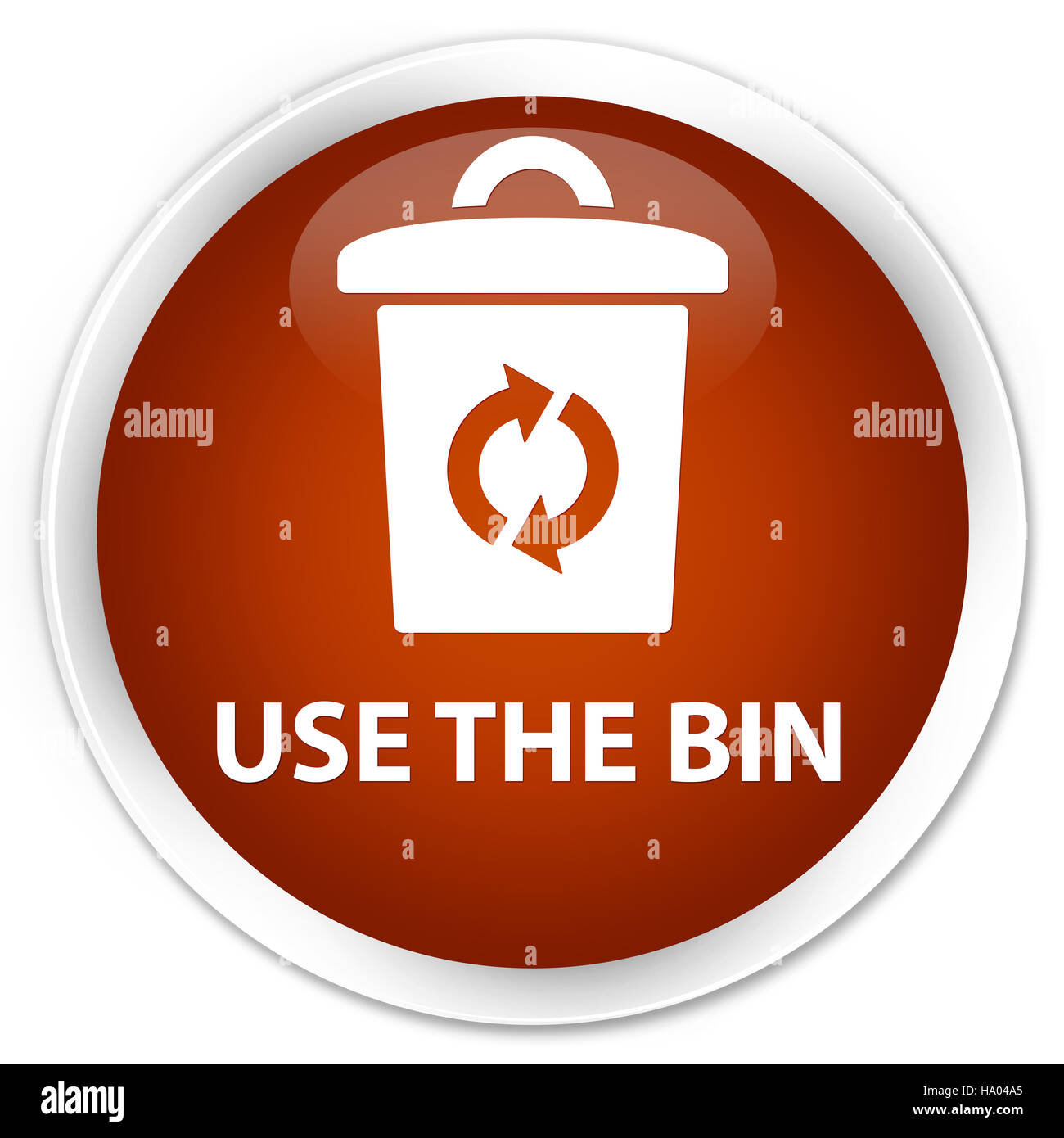 Use the bin isolated on premium brown round button abstract ...