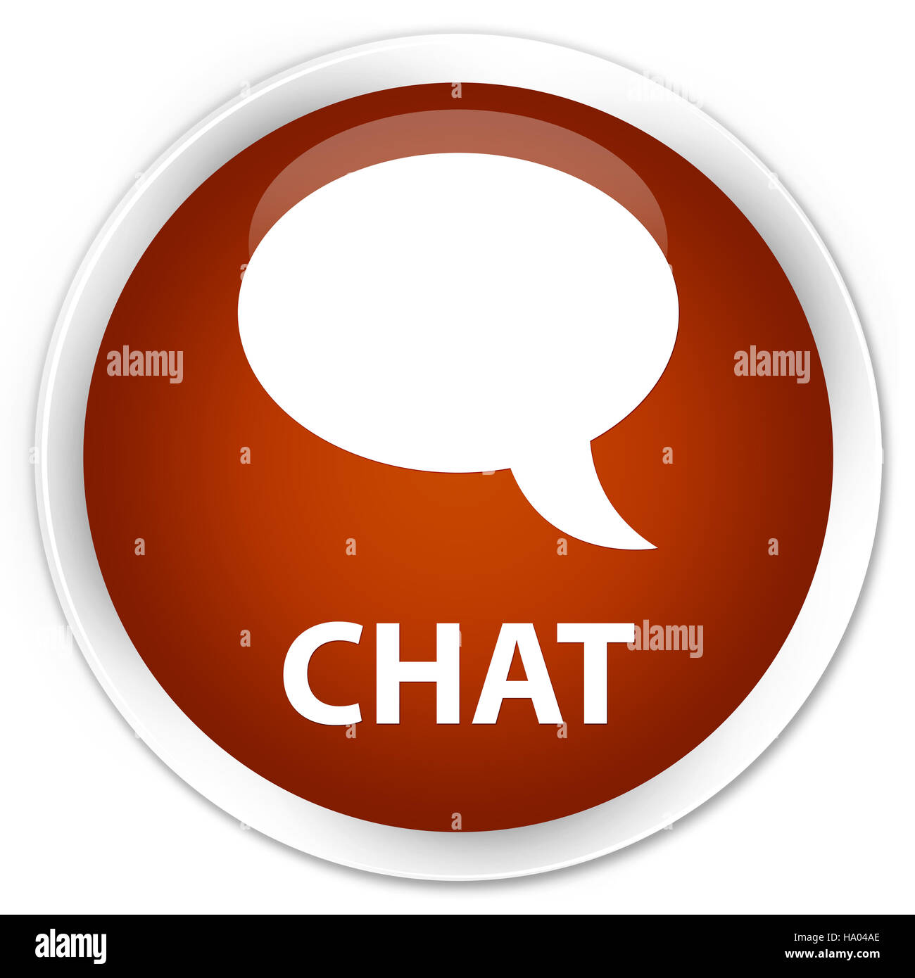 Chat isolated on premium brown round button abstract illustration Stock ...
