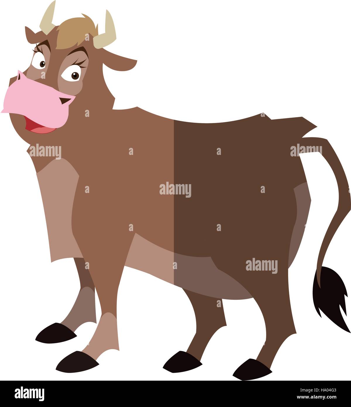 Cow cartoon icon. Animal farm nature rural and creature theme. Isolated ...