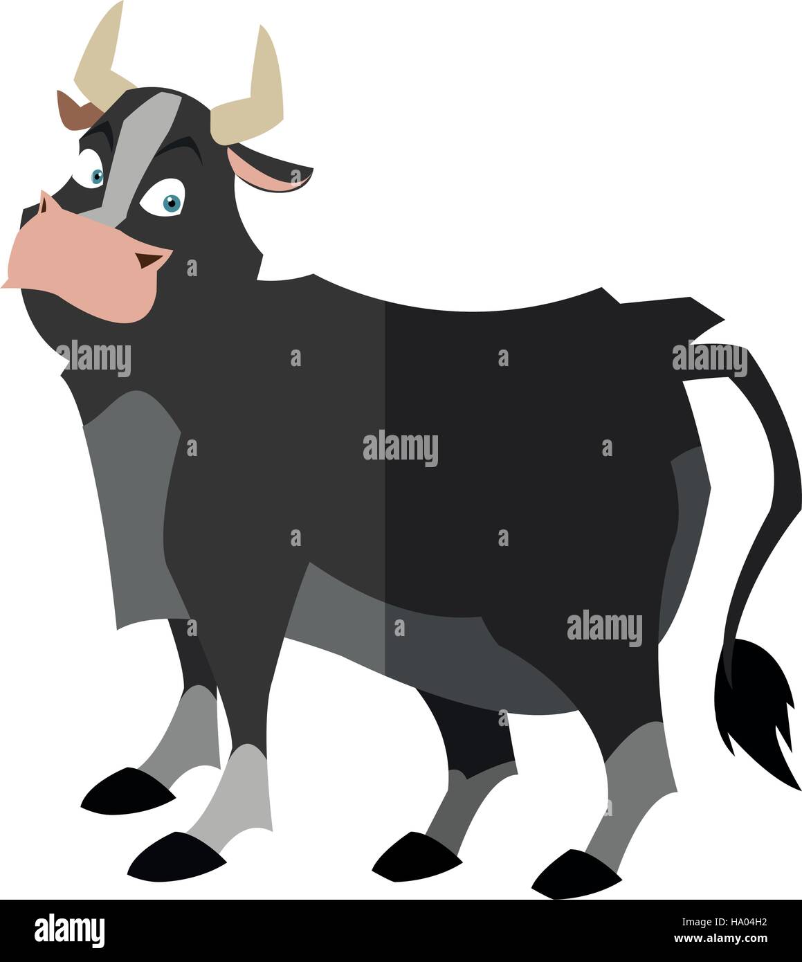 Cow cartoon icon. Animal farm nature rural and creature theme. Isolated ...