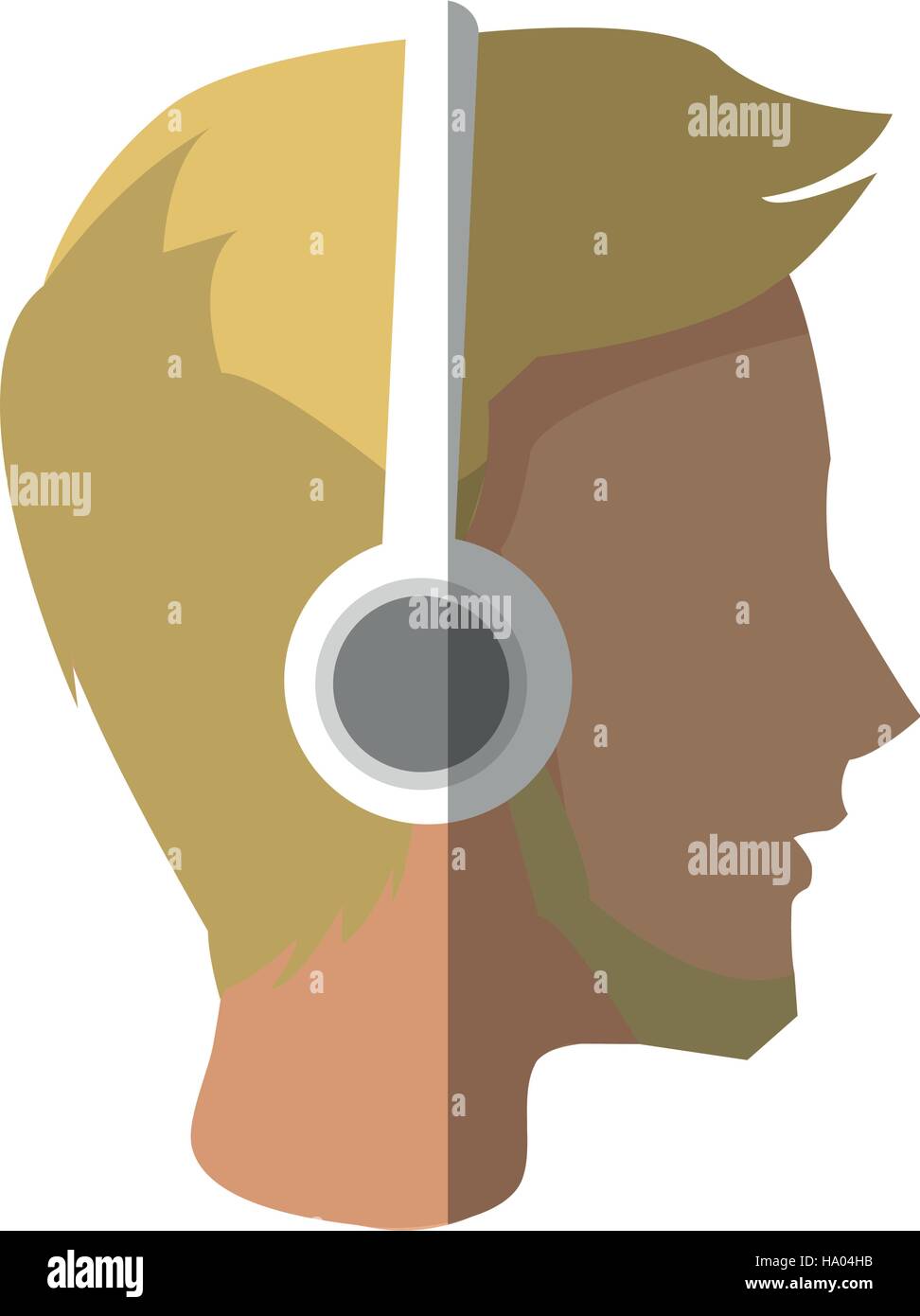 avatar man with headphone icon. Device gadget technology theme ...