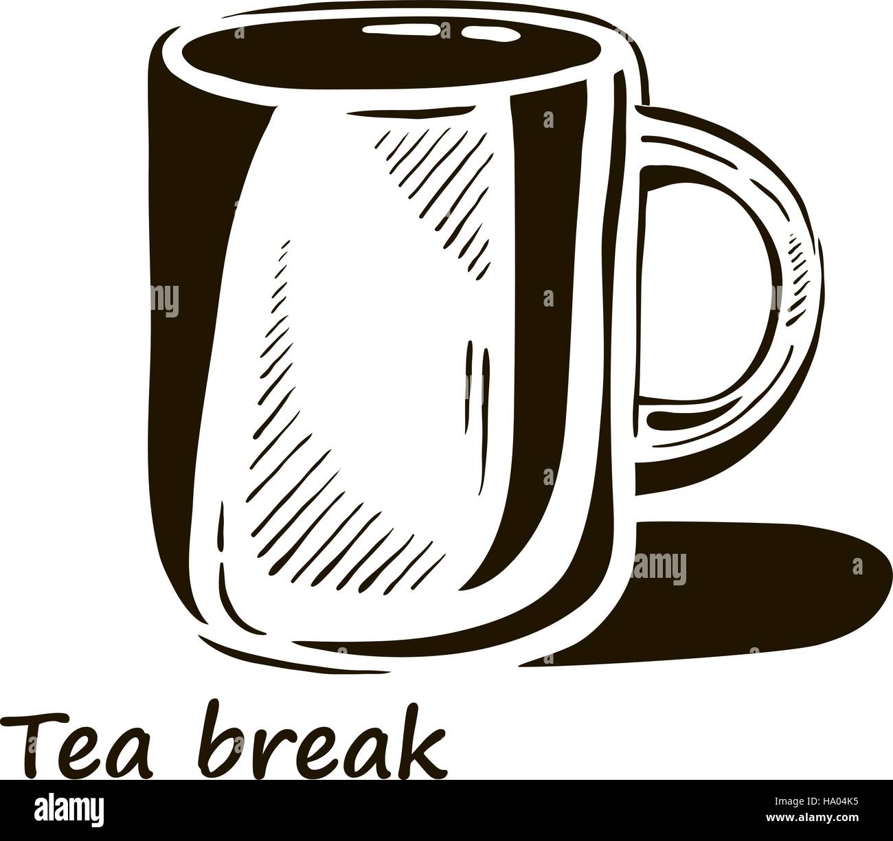 Cup tea pattern simple Stock Vector Images - Alamy