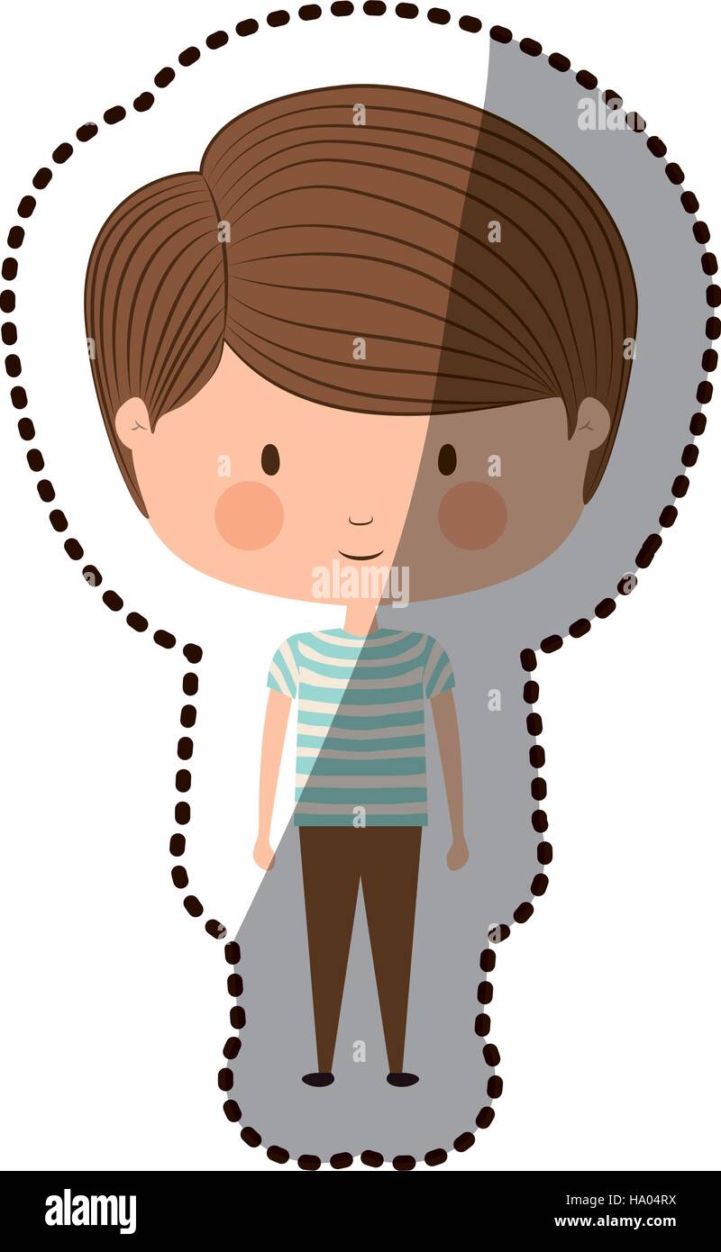 Boy cartoon icon. Kid childhood little people and person theme ...