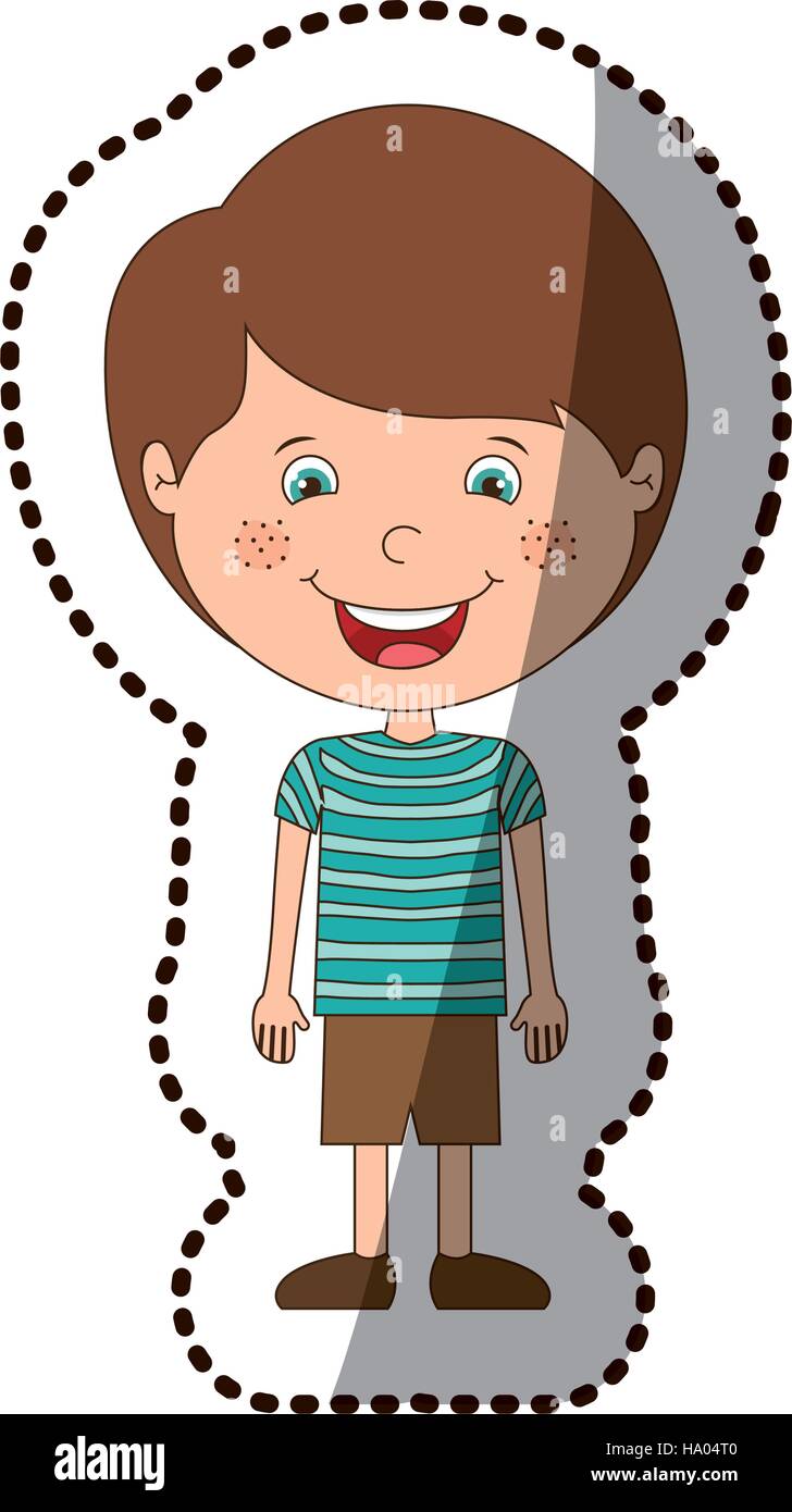 Boy cartoon icon. Kid childhood little people and person theme ...