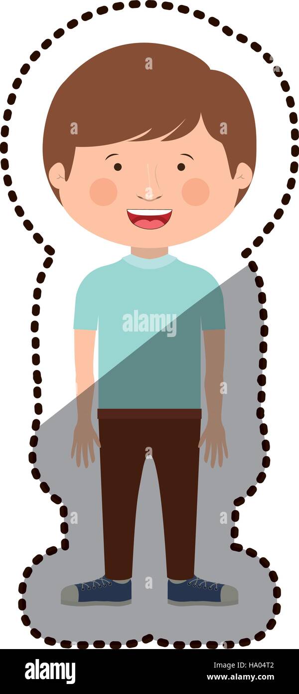 Boy cartoon icon. Kid childhood little people and person theme ...