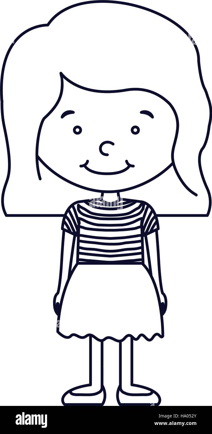 Girl cartoon icon. Kid childhood little people and person theme ...