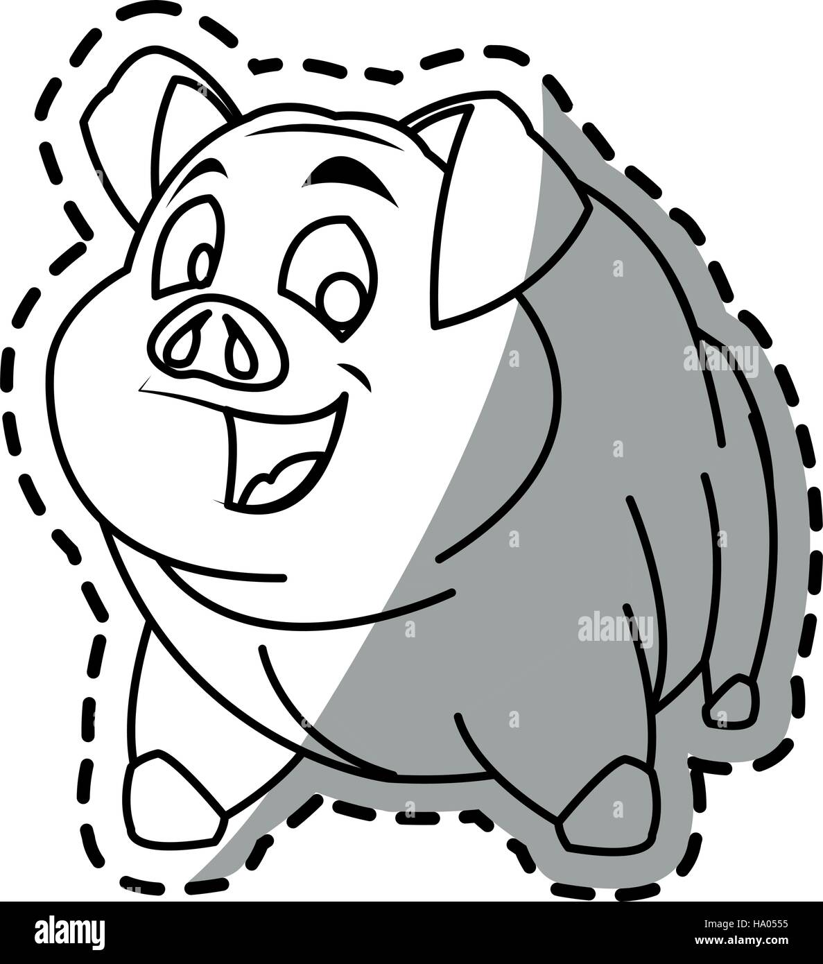 Isolated pork cartoon design Stock Vector Image & Art - Alamy