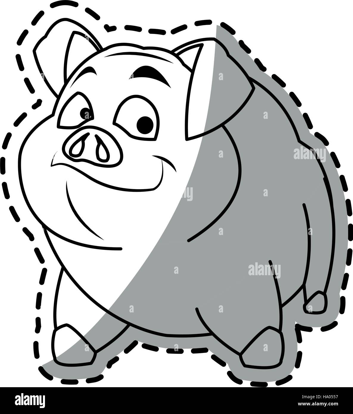 Isolated pork cartoon design Stock Vector Image & Art - Alamy