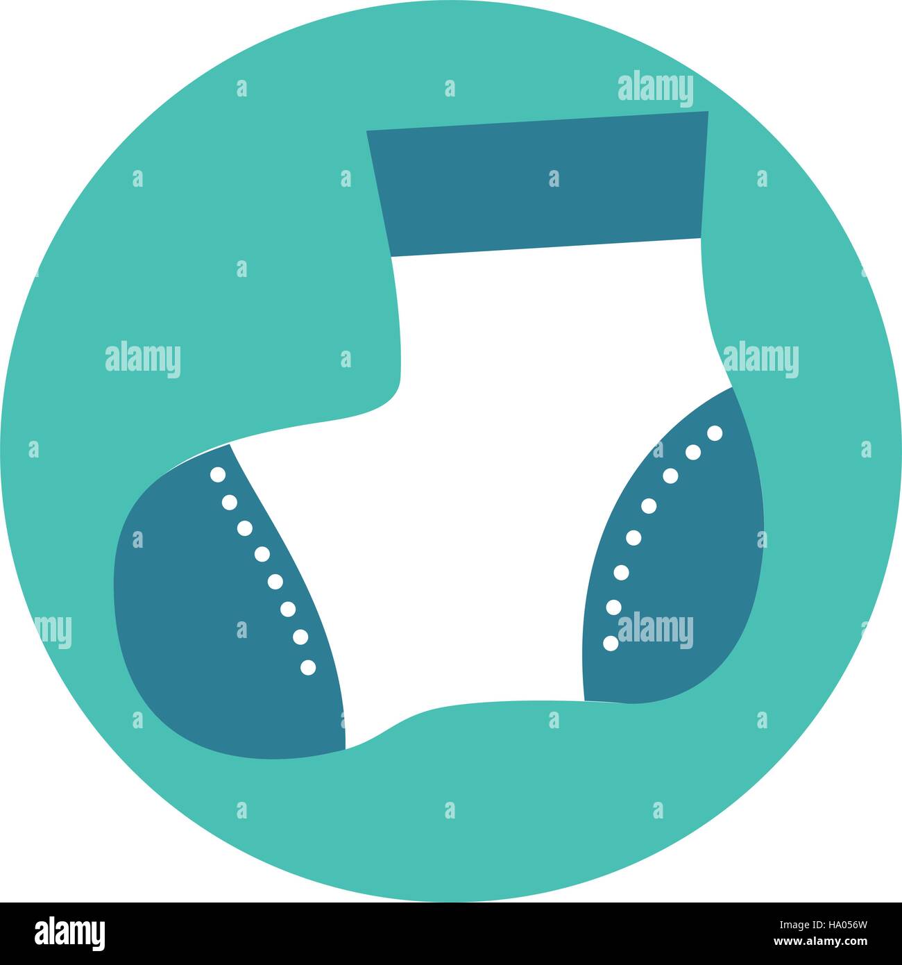 Sock icon. Baby object child childhood infant theme. Isolated design ...