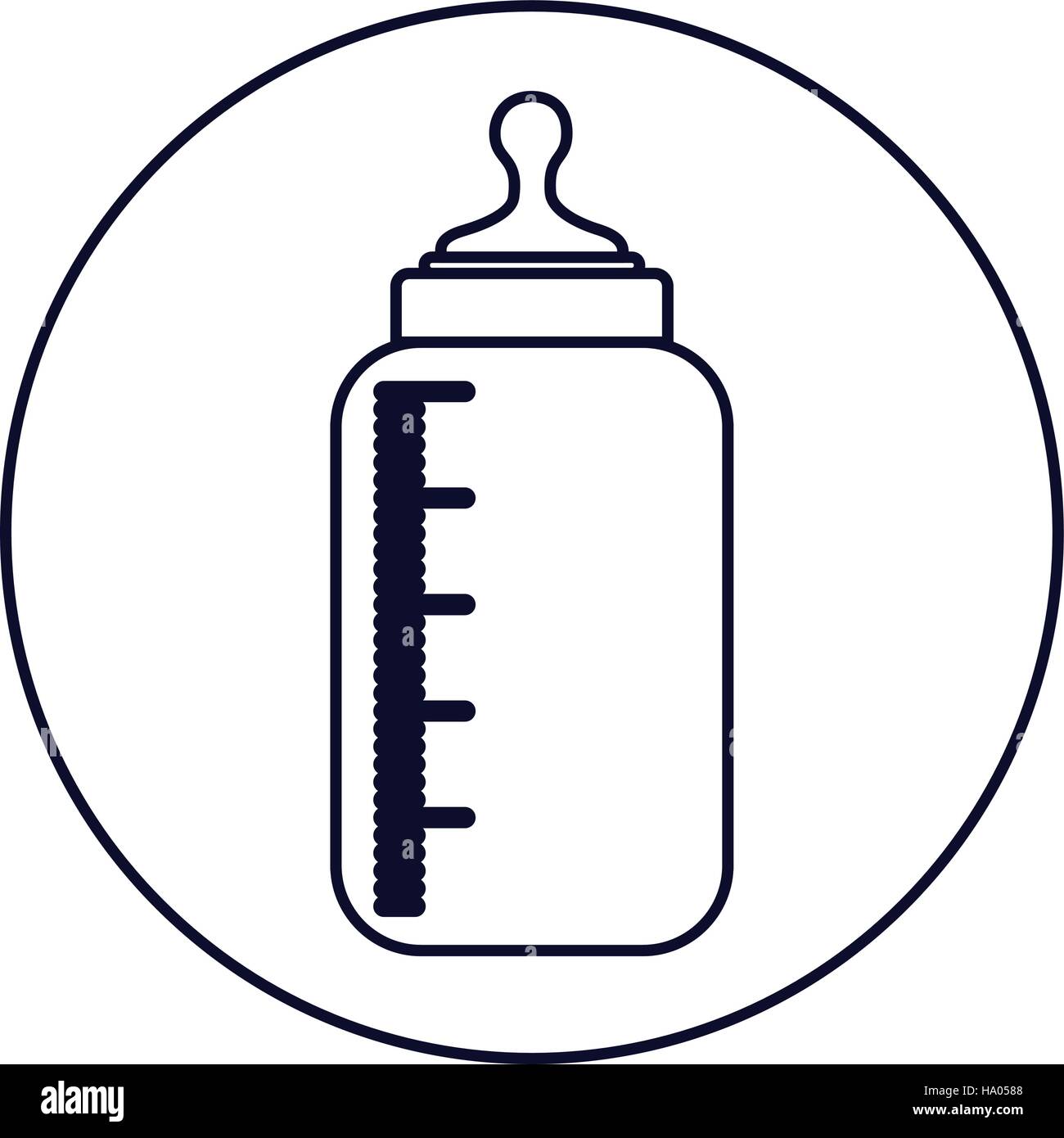 Bottle icon. Baby object child childhood infant theme. Isolated design ...