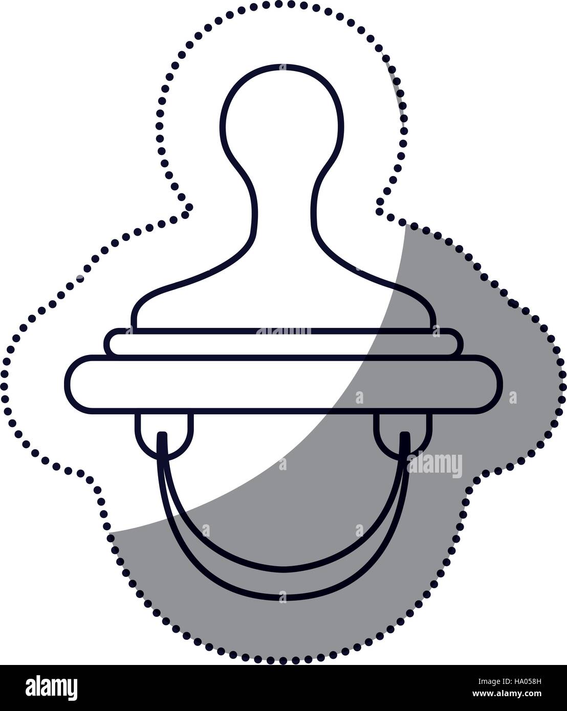 Pacifier icon. Baby object child childhood infant theme. Isolated ...