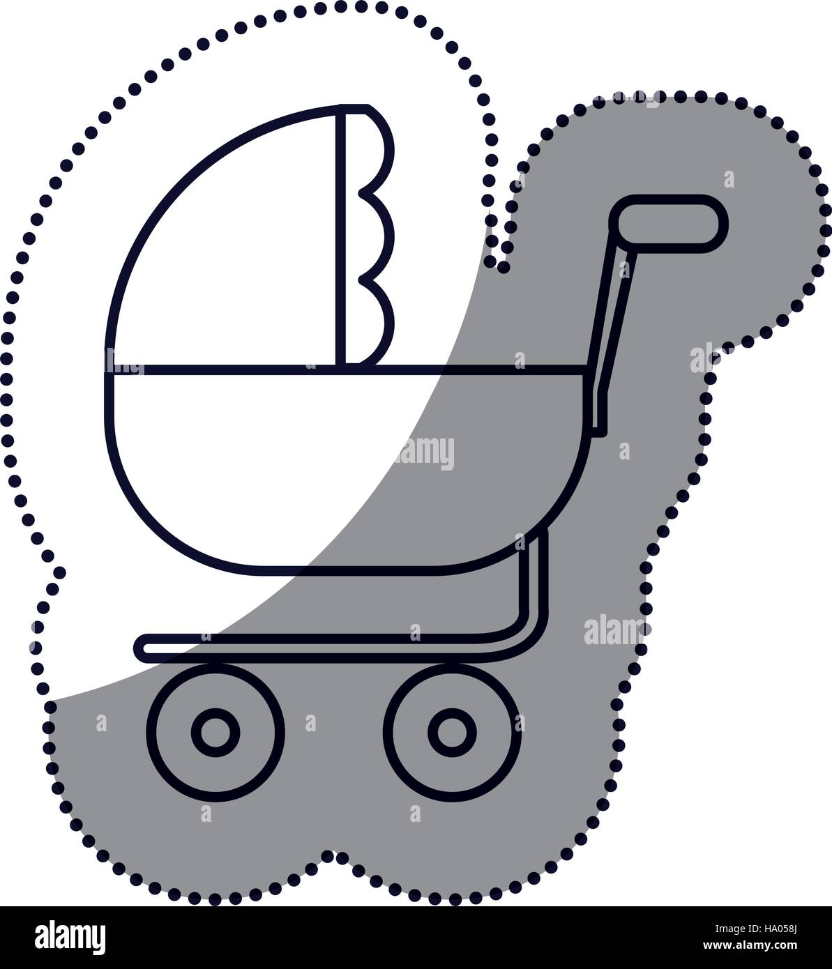 Stroller icon. Baby object child childhood infant theme. Isolated ...