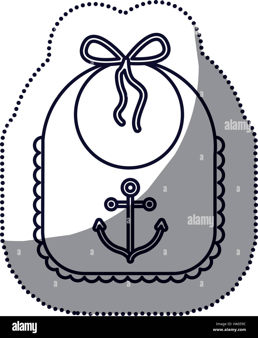 Bib icon. Baby object child childhood infant theme. Isolated design ...