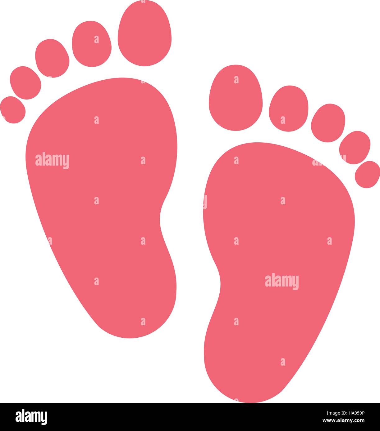 Foot print icon. Baby object child childhood infant theme. Isolated ...