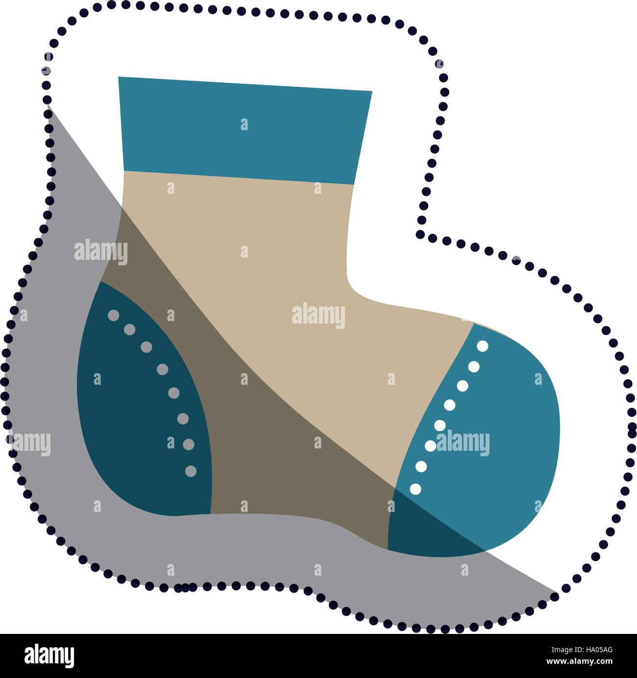 Sock icon. Baby object child childhood infant theme. Isolated design ...