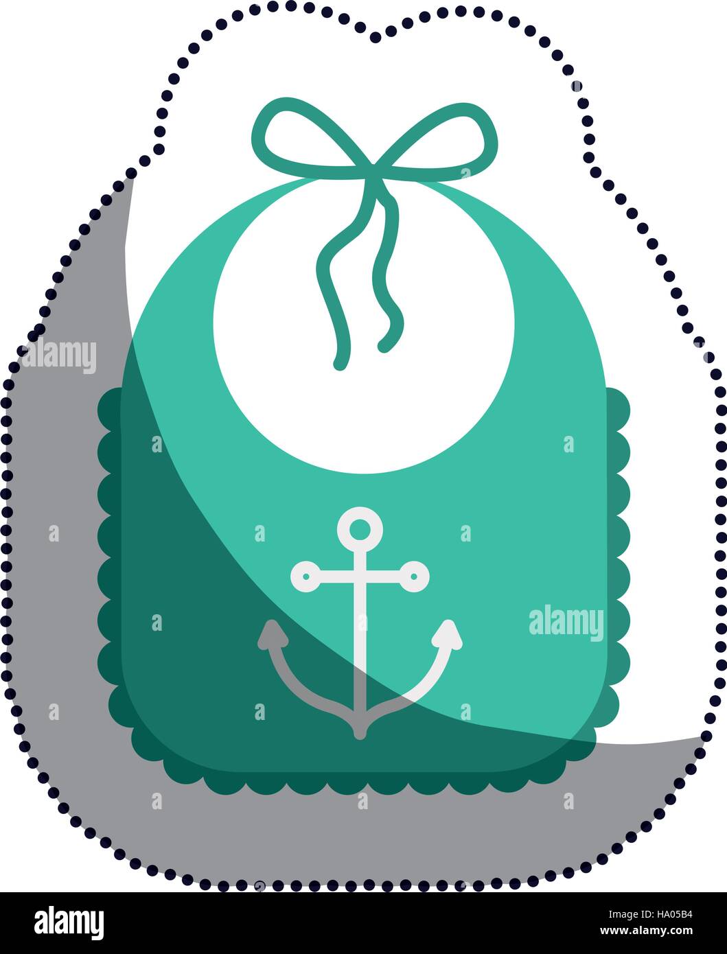 Bib icon. Baby object child childhood infant theme. Isolated design ...