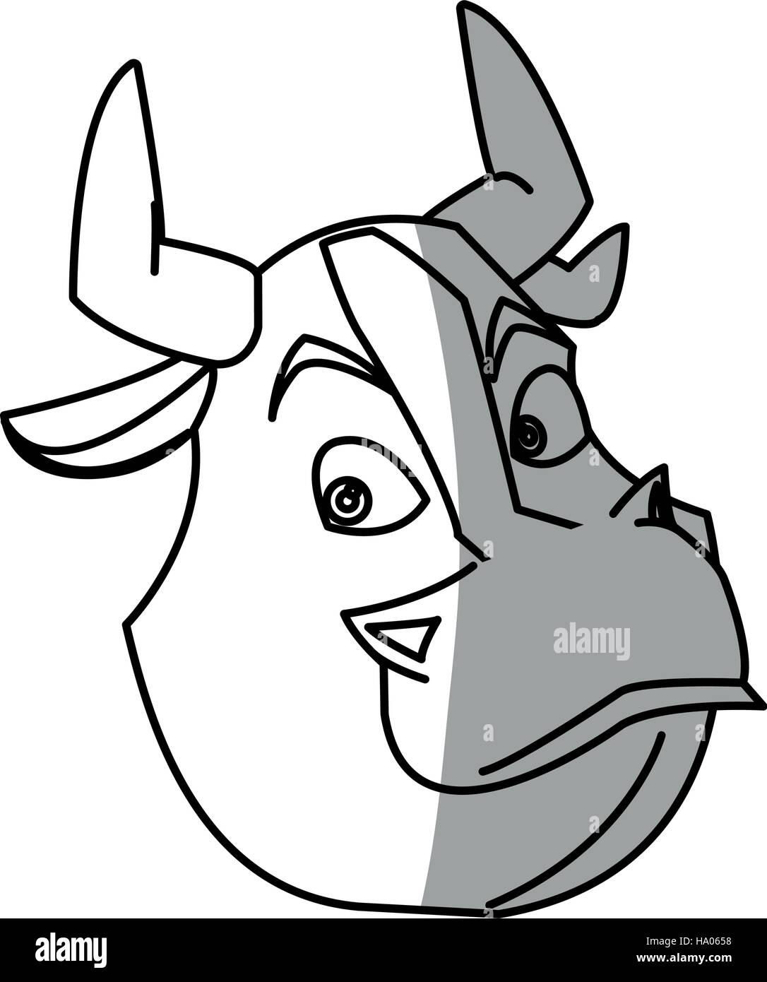Isolated bull cartoon design Stock Vector Image & Art - Alamy