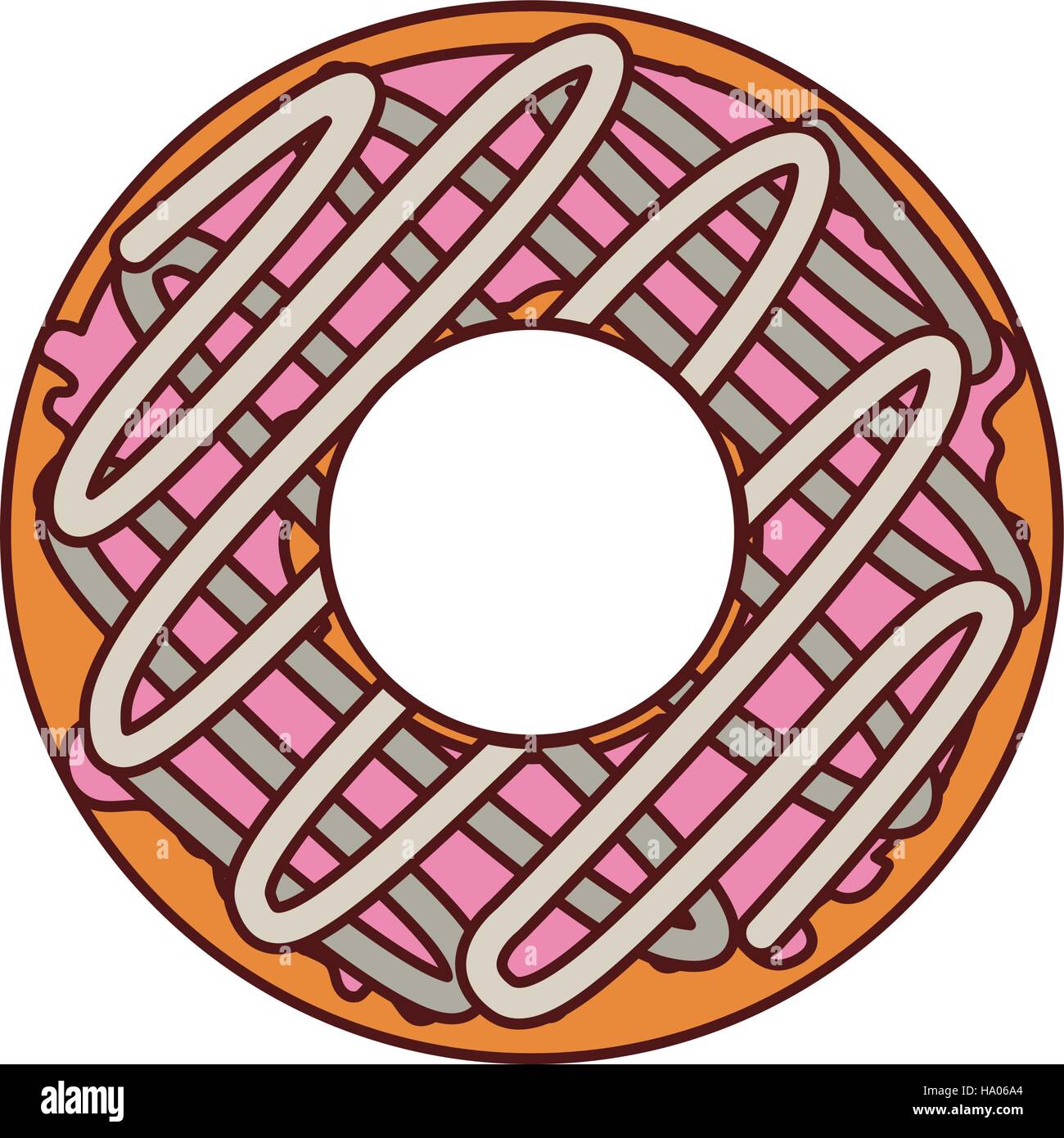 Donut decorated icon. Dessert sweet pastry and bakery theme. Isolated ...