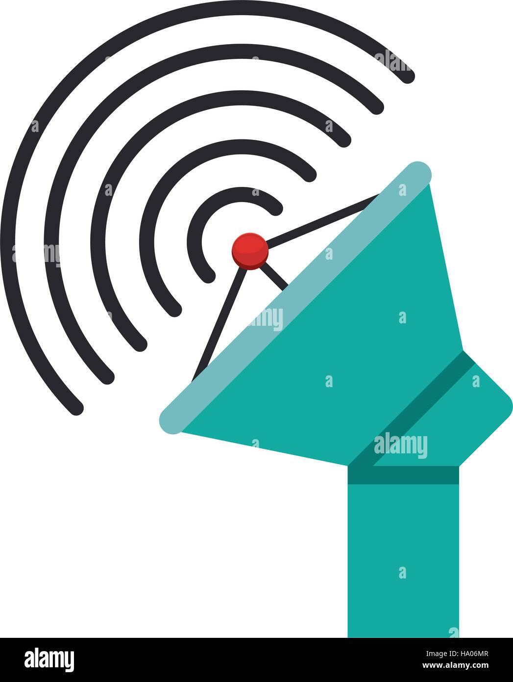 Antenna signal device icon. Broadcast internet technology and wireless ...