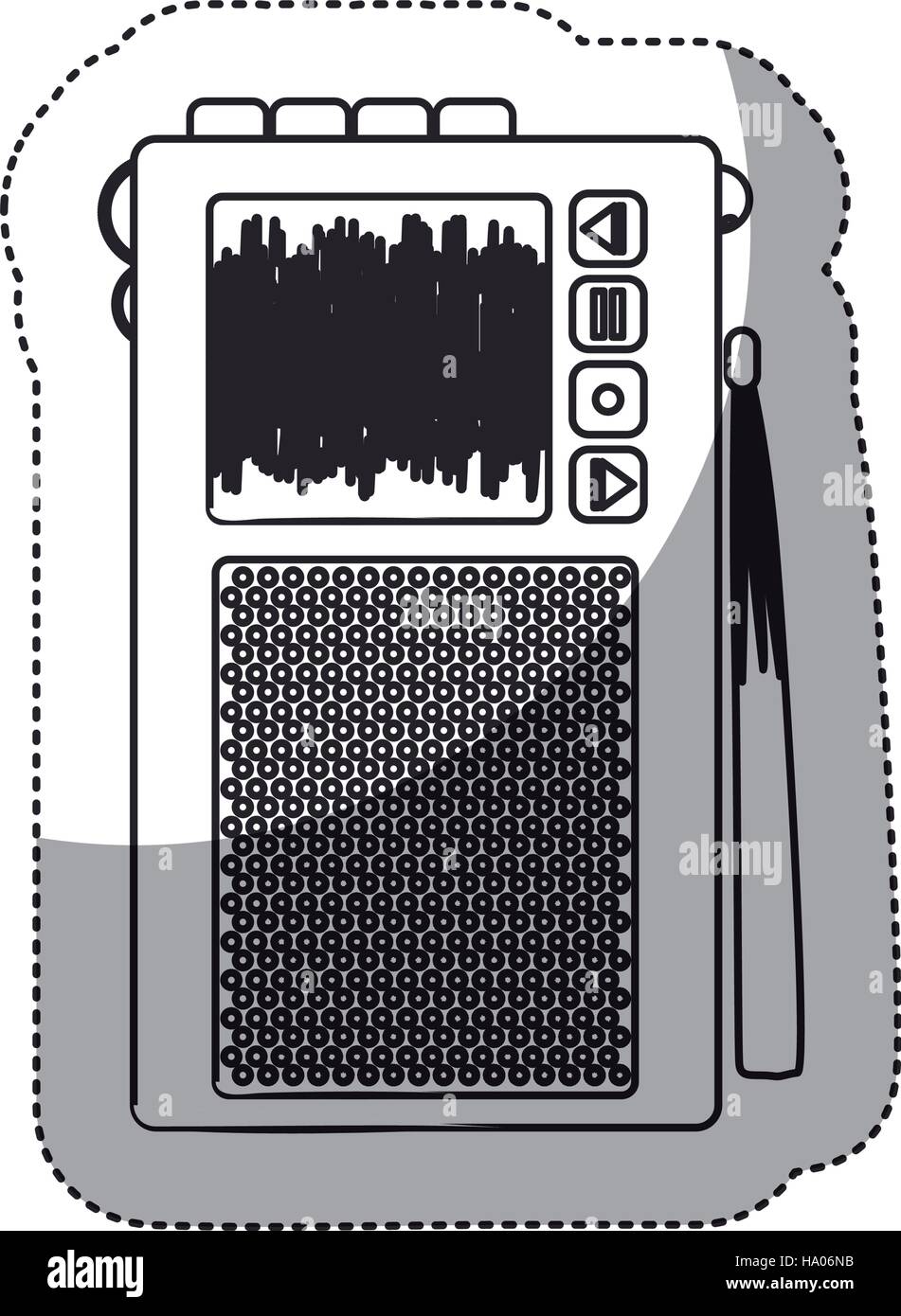 Recorder device icon. Broadcasting journalism news technology media and ...