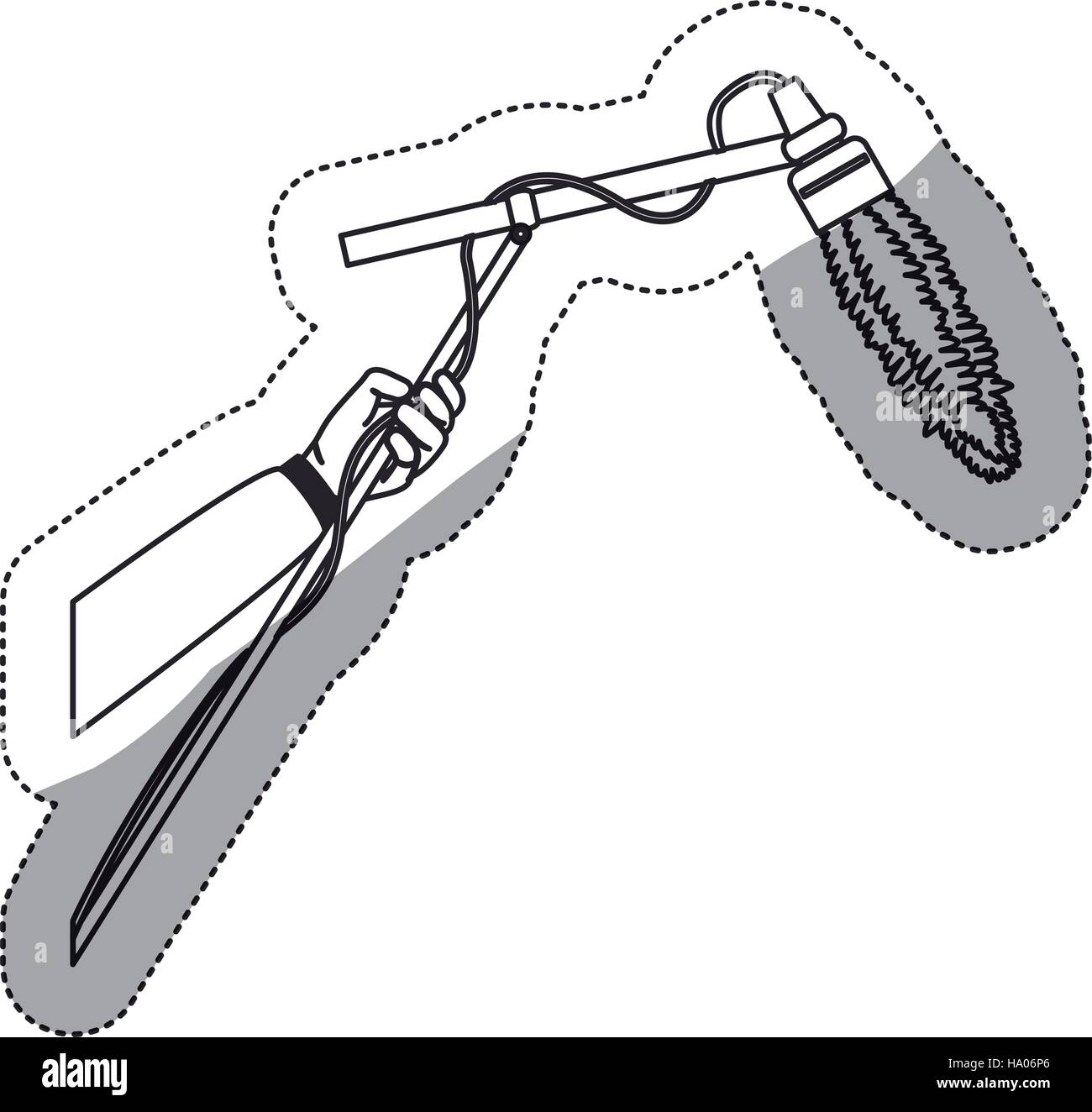 Microphone device icon. Broadcasting journalism news technology media ...