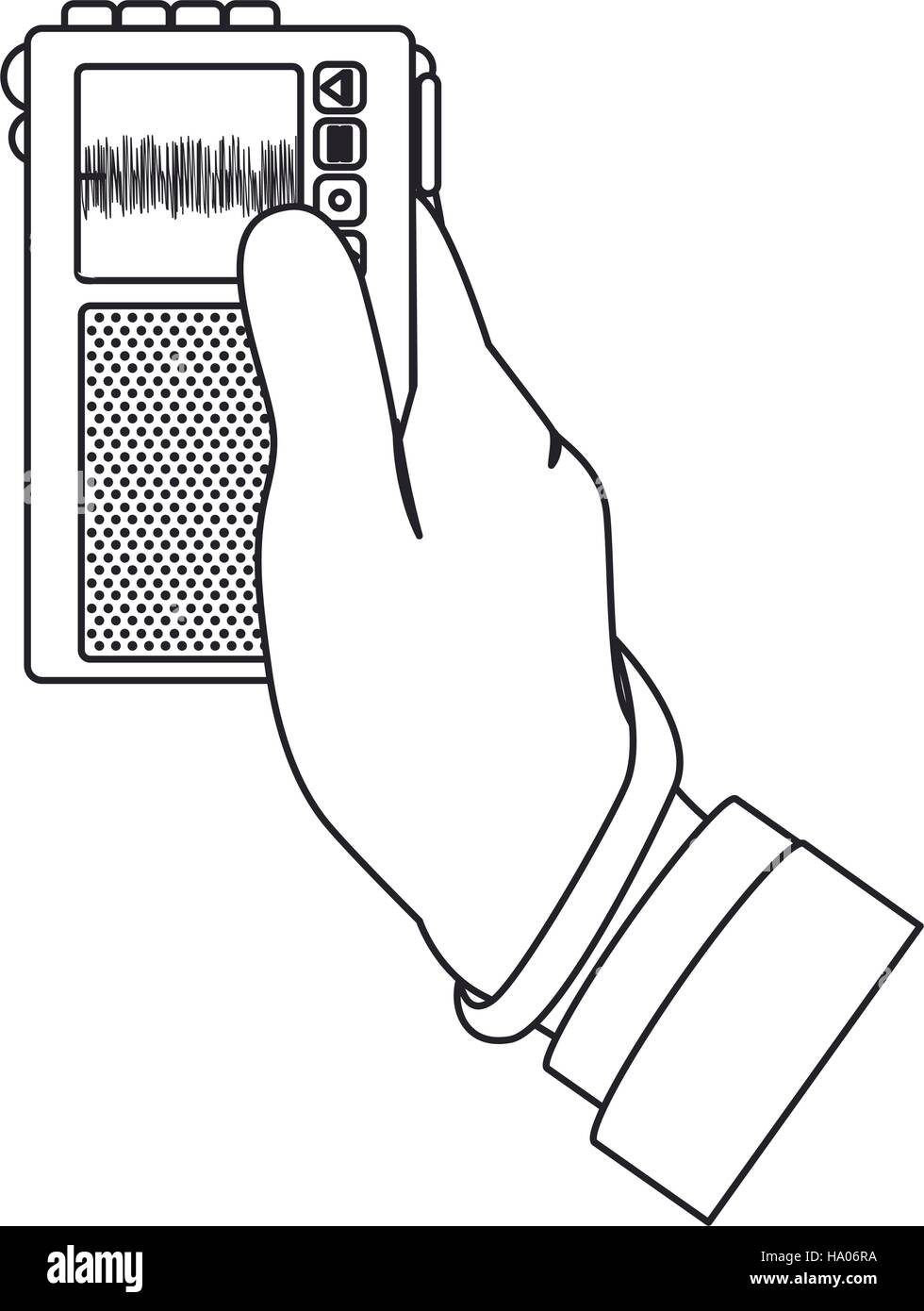 Recorder device icon. Broadcasting journalism news technology media and ...