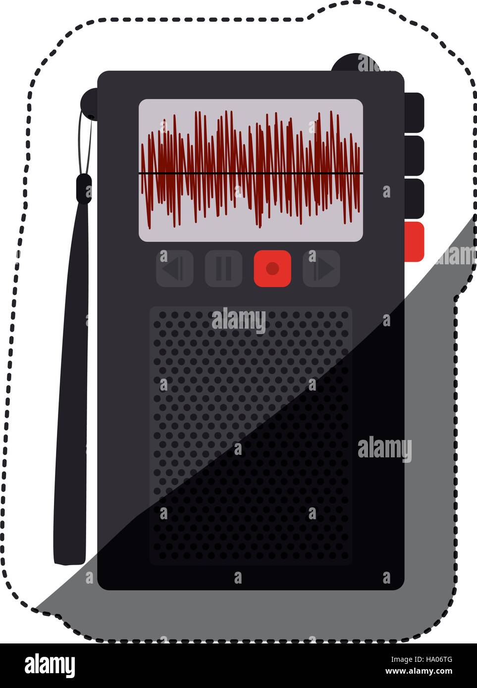 Recorder device icon. Broadcasting journalism news technology media and ...
