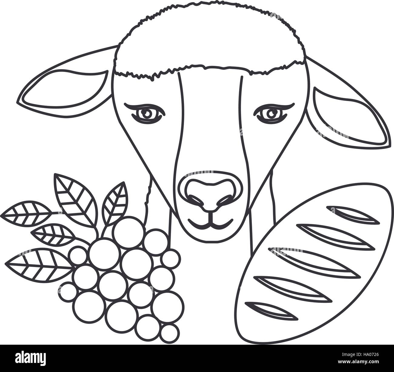 Sheep icon. Religion god pray faith and believe theme. Isolated design ...
