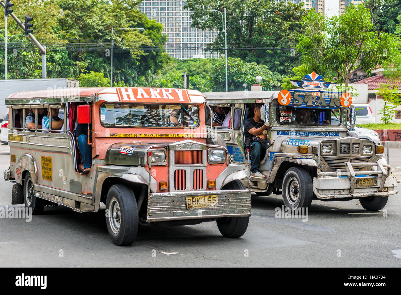 Jeepney in Manila Stock Photo - Alamy