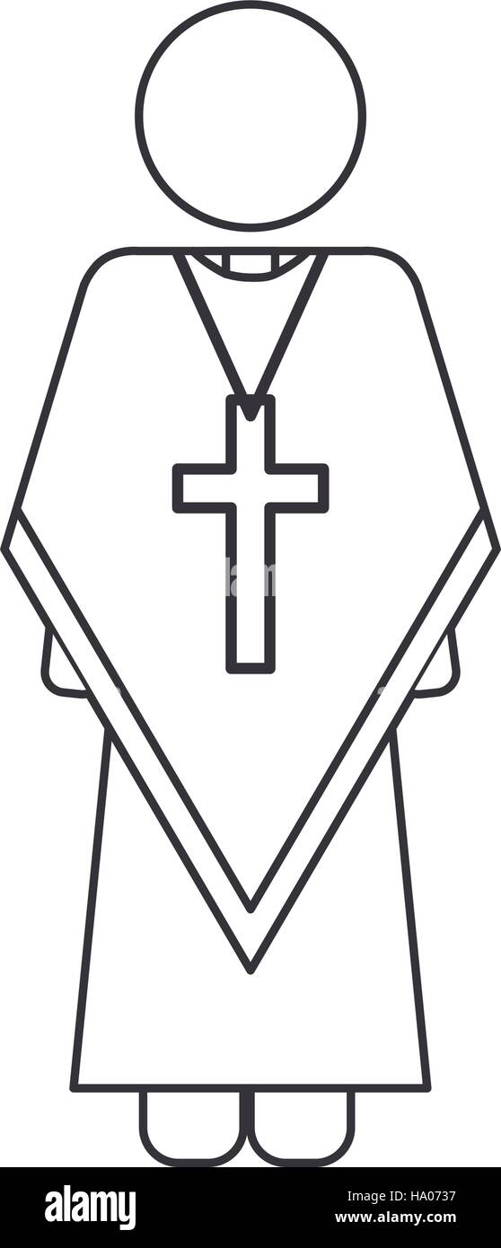 Pope icon. Religion god pray faith and believe theme. Isolated design ...