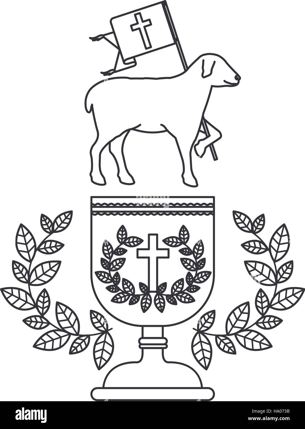 Cup sheep icon religion god Stock Vector Images - Alamy