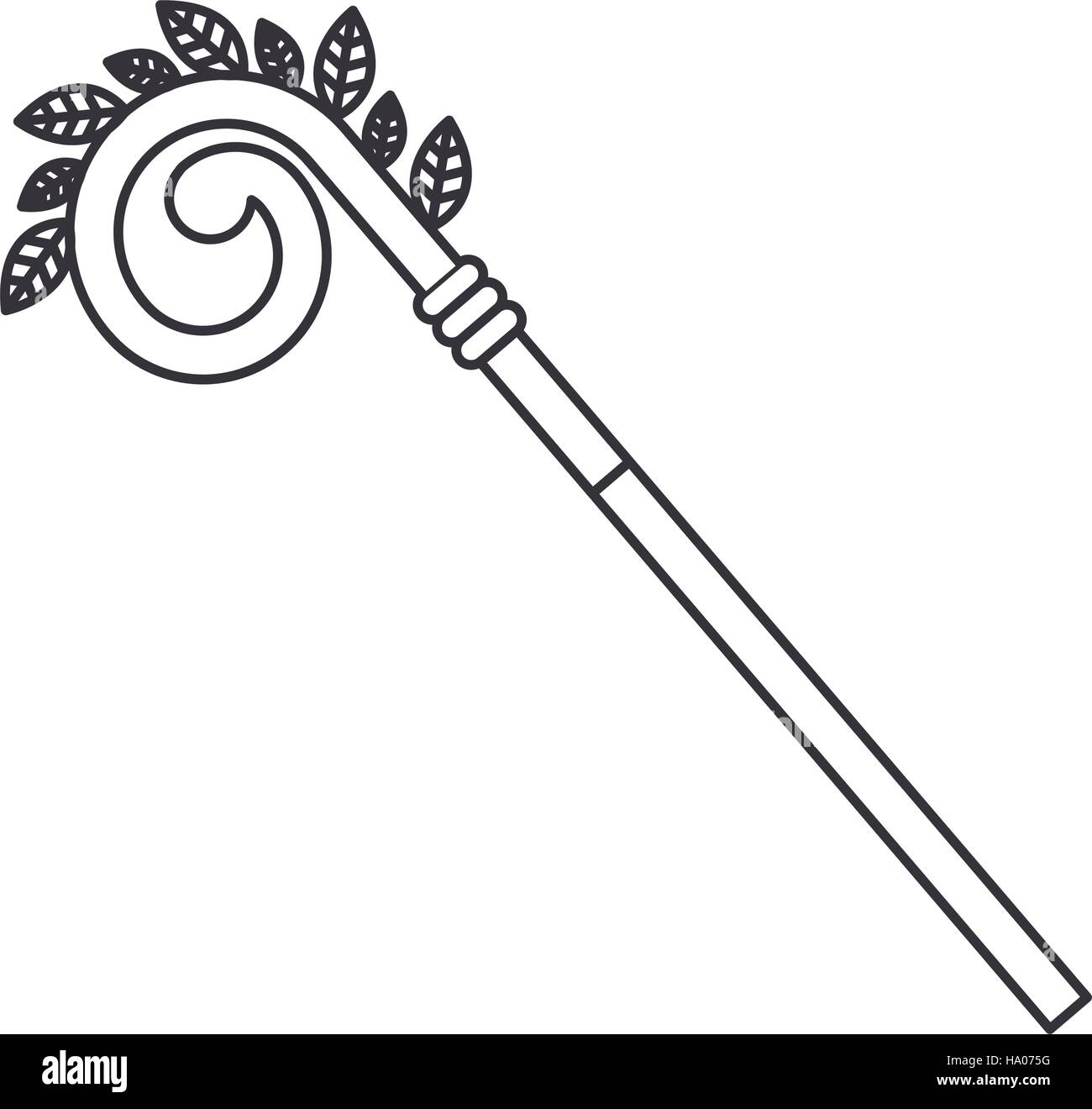 Pope stick icon. Religion god pray faith and believe theme. Isolated ...