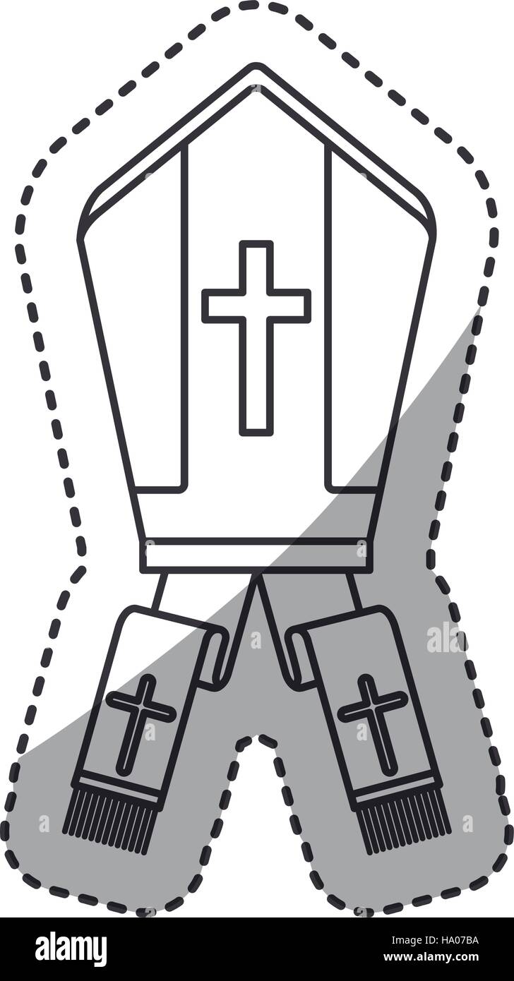 Pope hat icon. Religion god pray faith and believe theme. Isolated ...