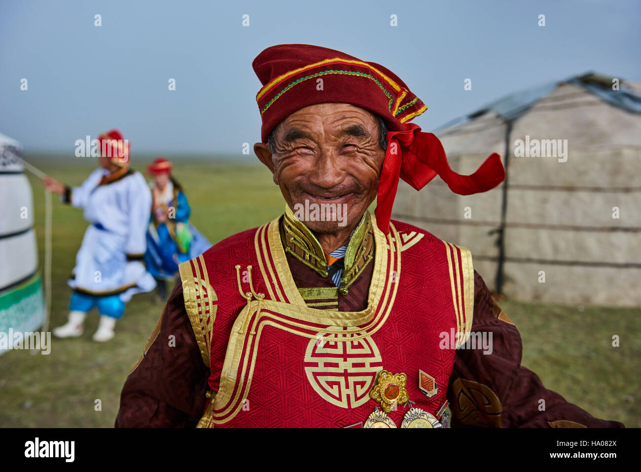 Mongolia, Uvs province, western Mongolia, nomad wedding in the steppe ...