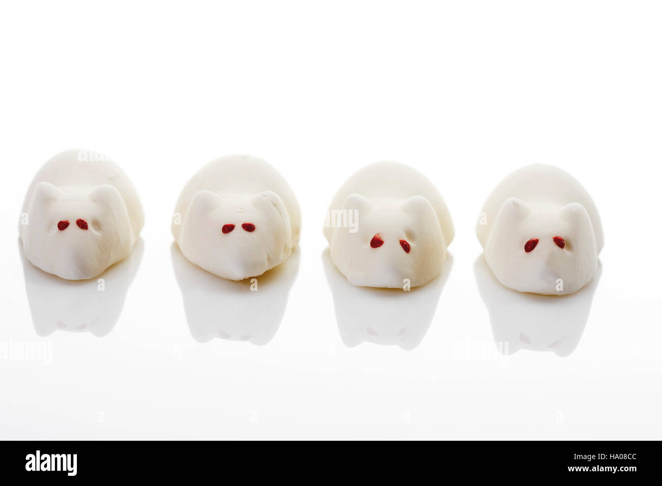 White mice marshmallows Stock Photo - Alamy