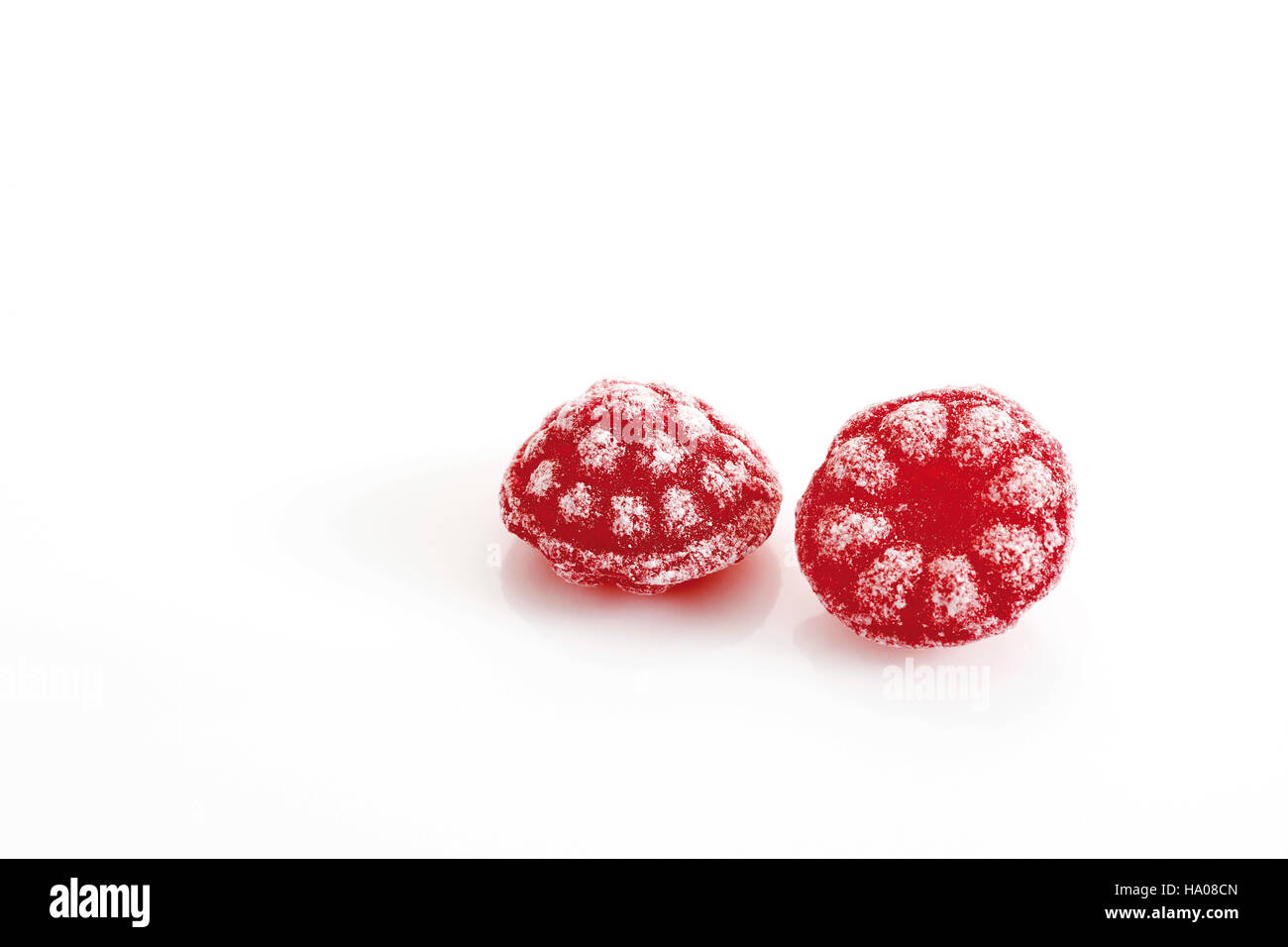 Two raspberry sweets Stock Photo - Alamy