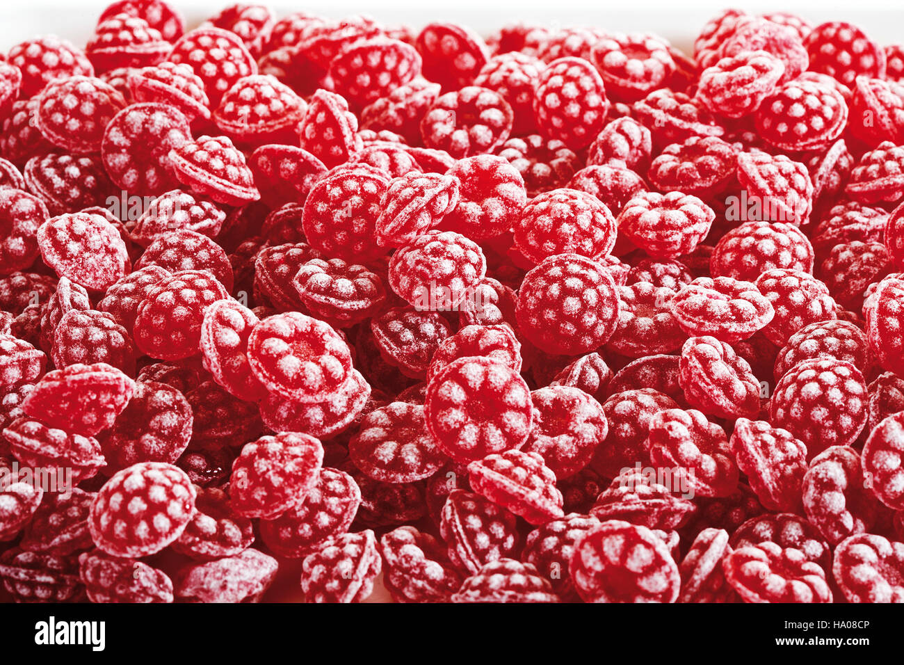 Raspberry sweets, filling the format Stock Photo - Alamy