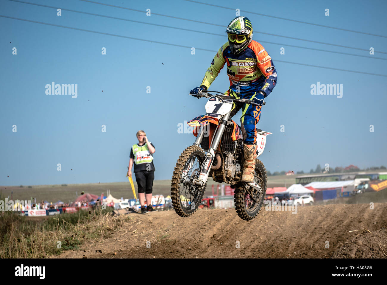 motocross rider in the race Stock Photo - Alamy