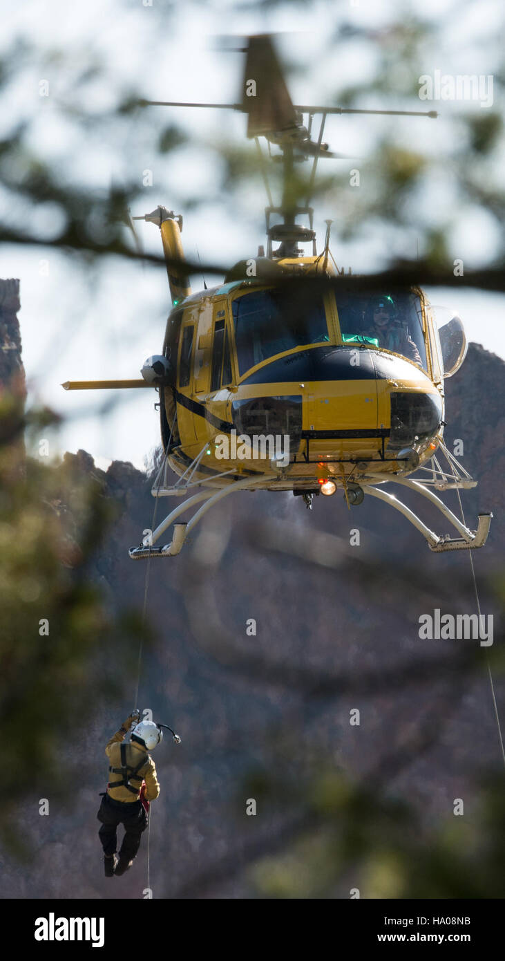The Department of Agriculture's Forest Service conducted rope rappel ...