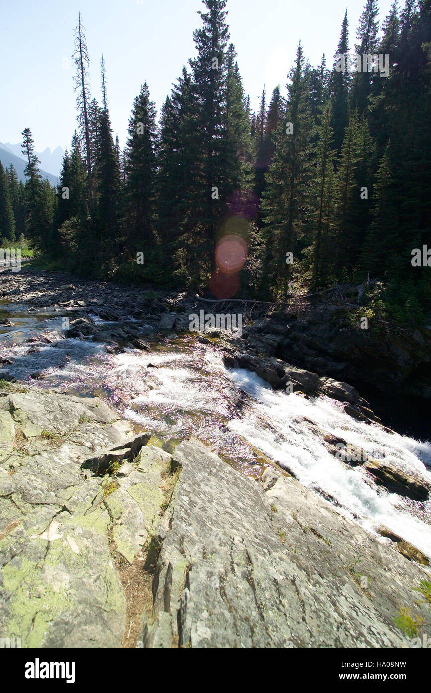 Rainbow Falls, located in Glacier National Park, is known for its ...