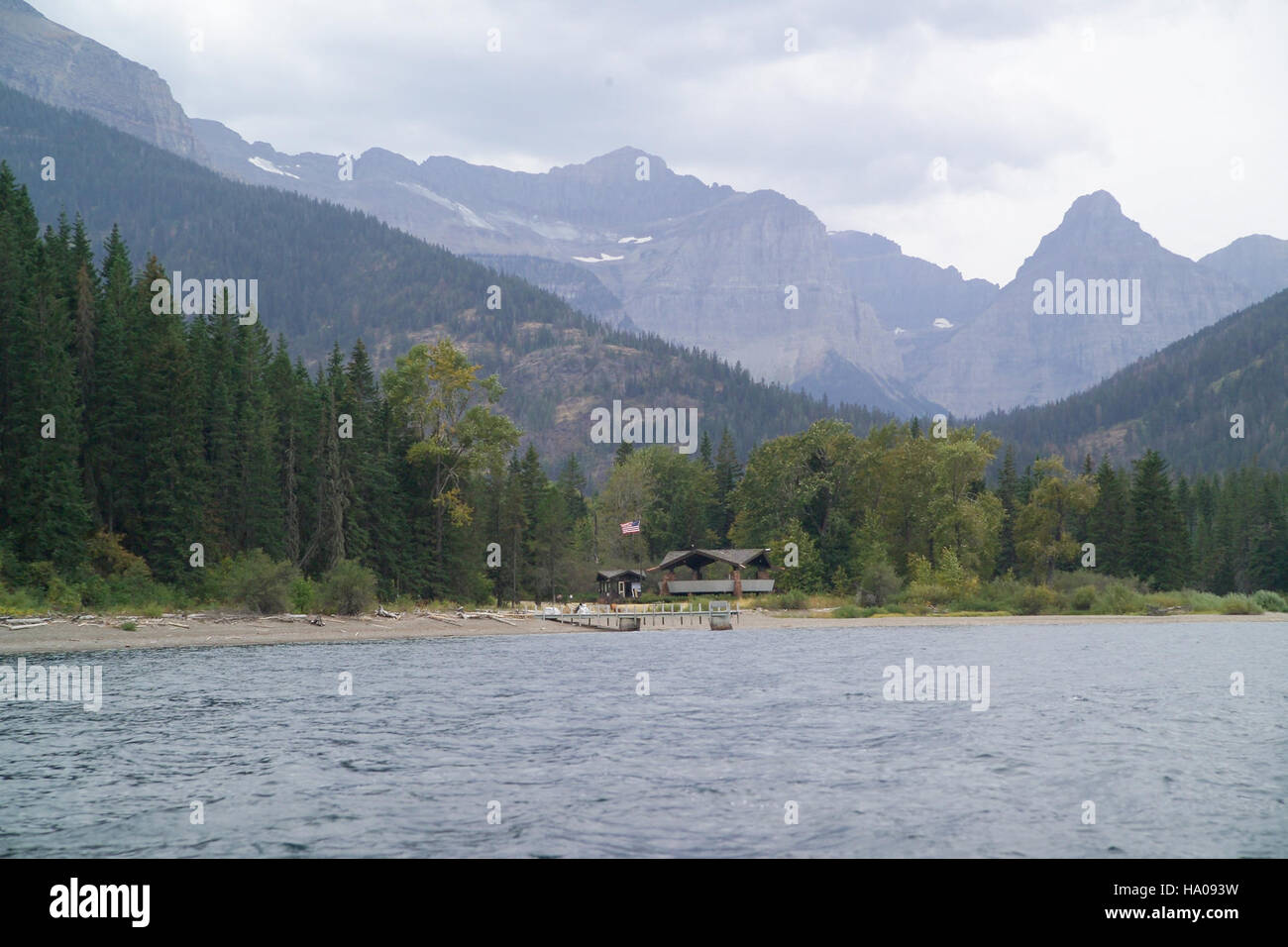 Goat Haunt Ranger Station, located in Glacier National Park, serves as ...