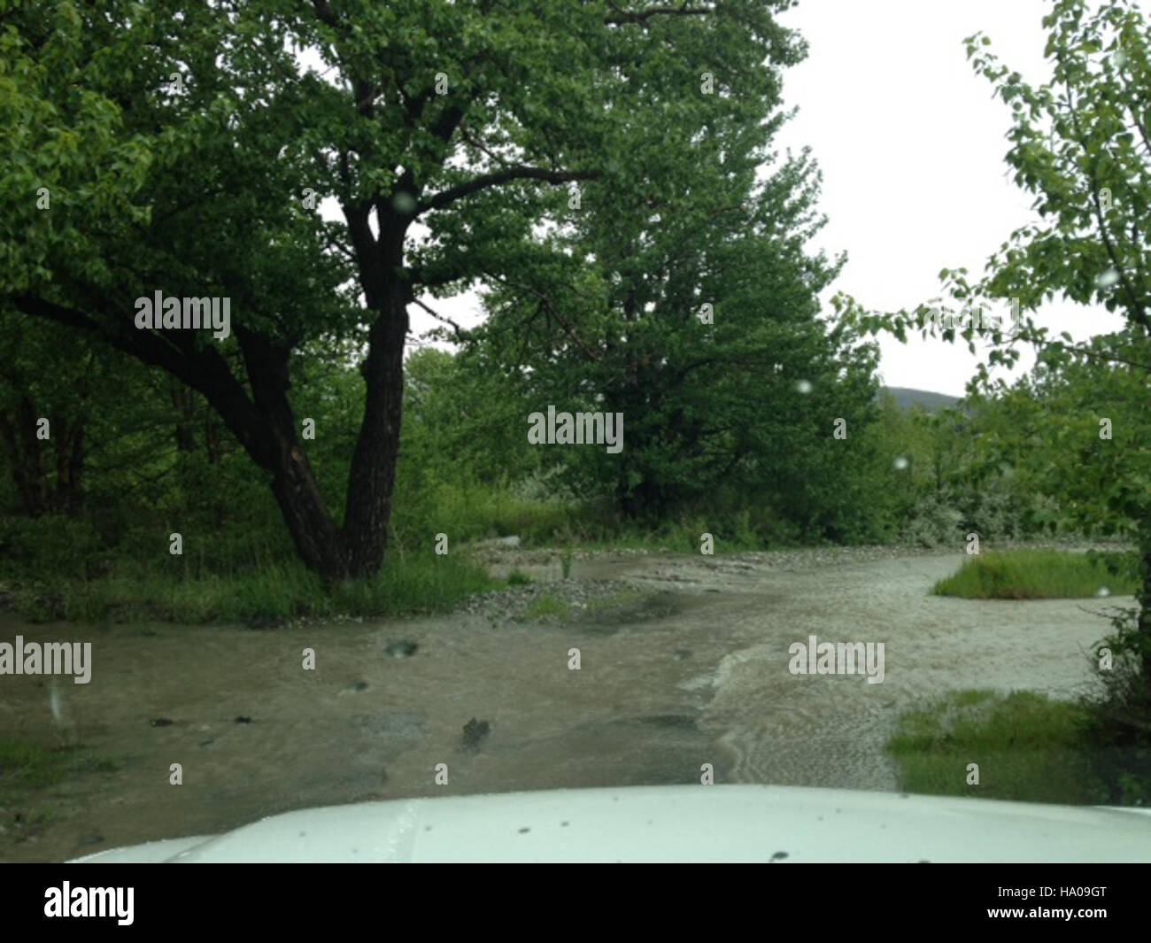 Flooding at St. Mary Campground in Glacier National Park, highlighting ...
