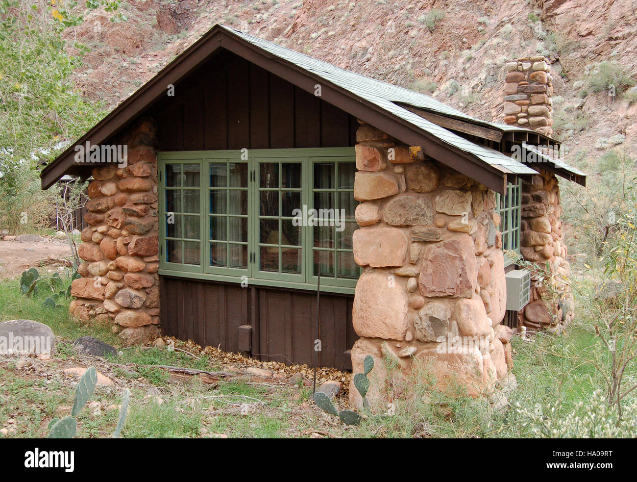The Phantom Ranch Cabin, located within Grand Canyon National Park ...