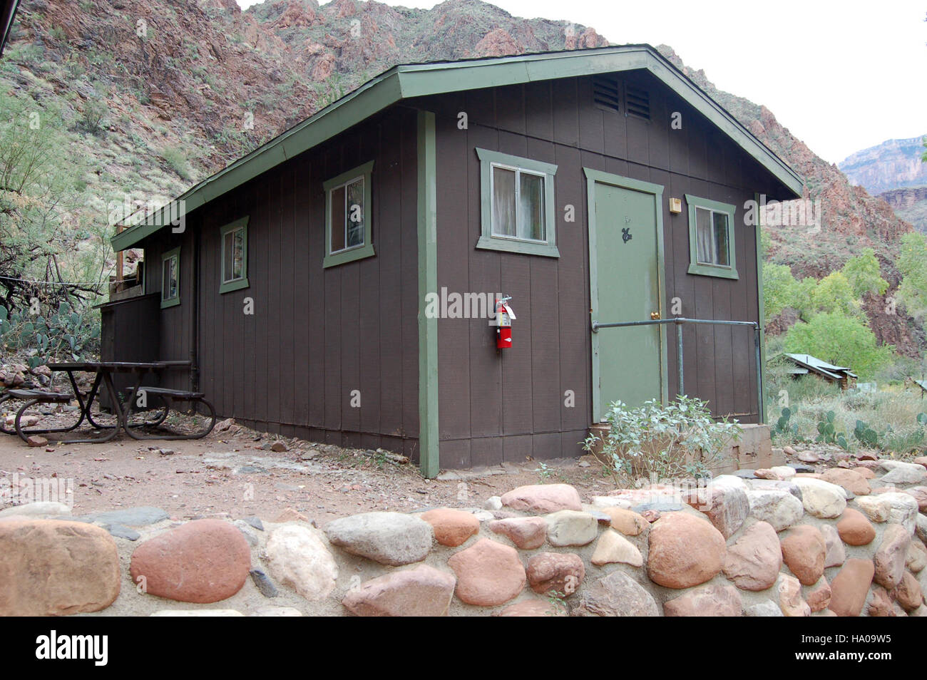 This image from Grand Canyon National Park shows the Phantom Ranch ...